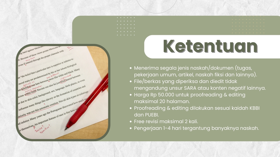 Proofreading & Editing