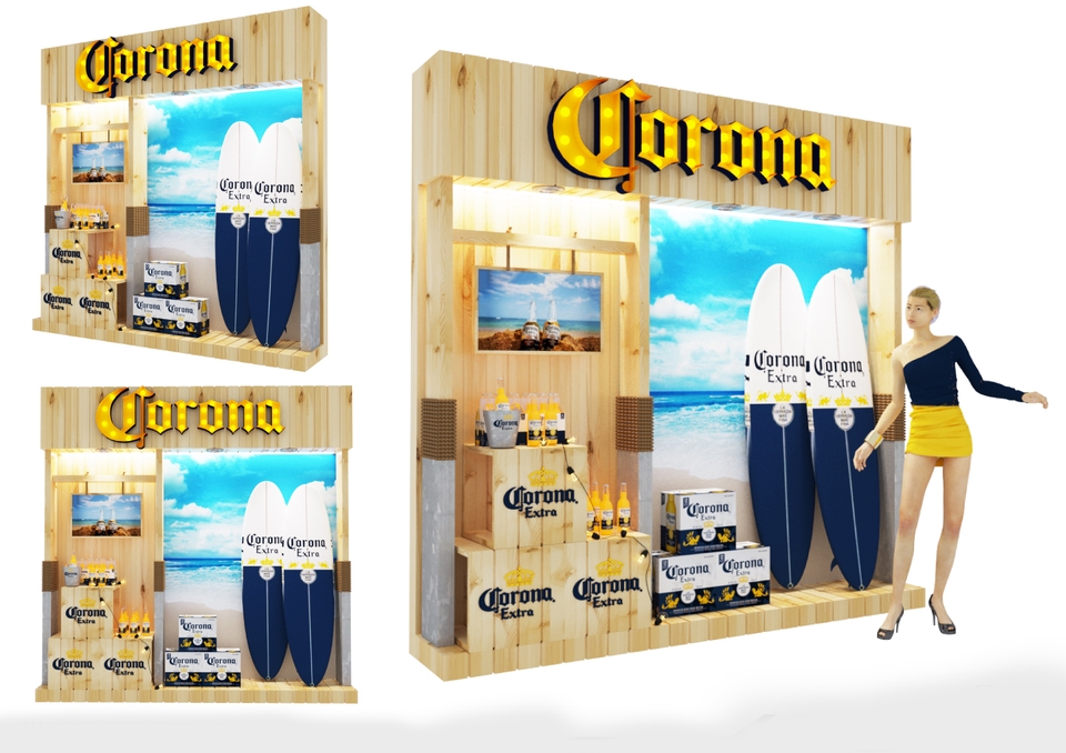 รับออกแบบงาน booth shelf stand display shop