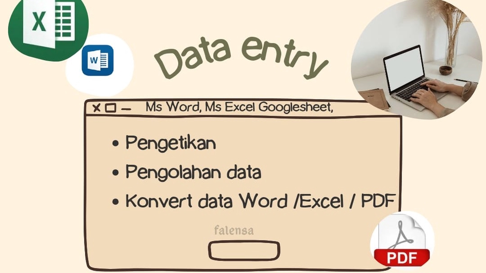 Jasa Entry Data, Pengolahan Data Ms Word dan Ms Excel, Convert Pdf