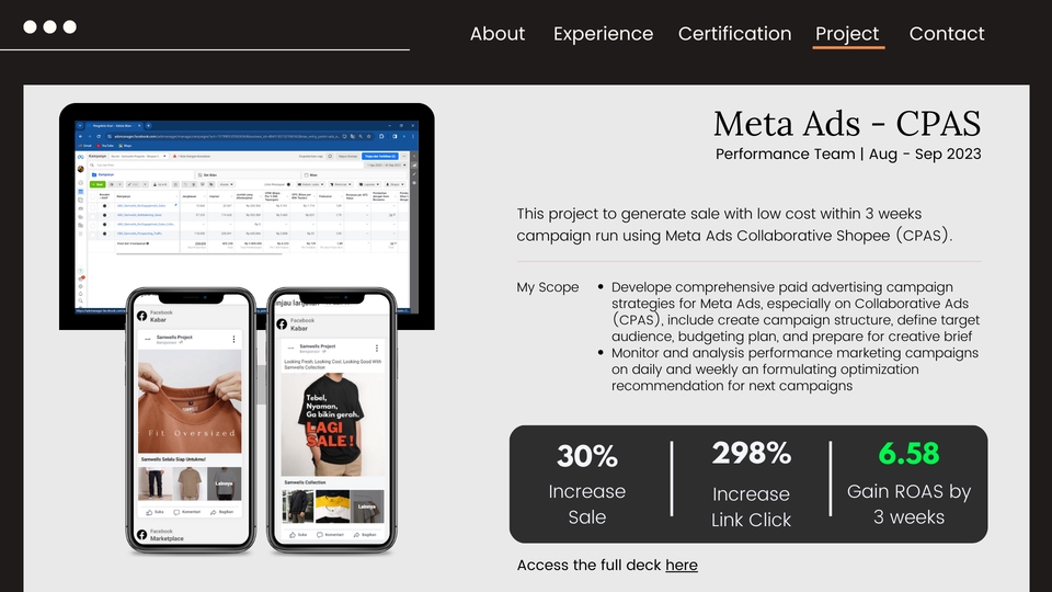 Social Media Ads : Facebook Ads, Instagram Ads, Meta CPAS, Tiktok Ads