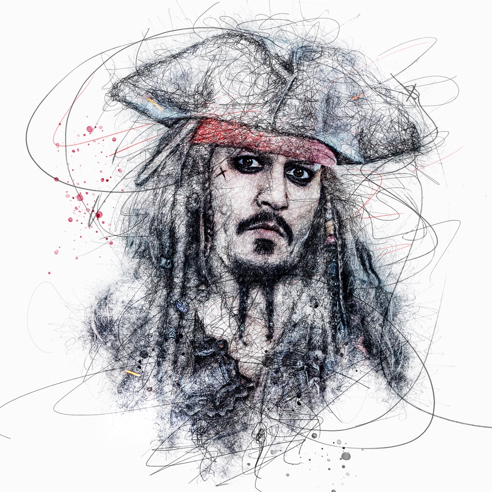 Lukisan potrait digital Canvas / Manual di kertas