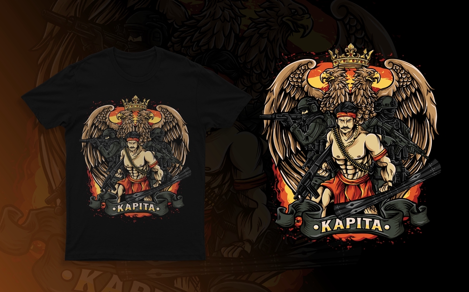 DESAIN KAOS / T-SHIRT CUSTOM ILLUSTRASI ART WORK UNLIMITED REVISI