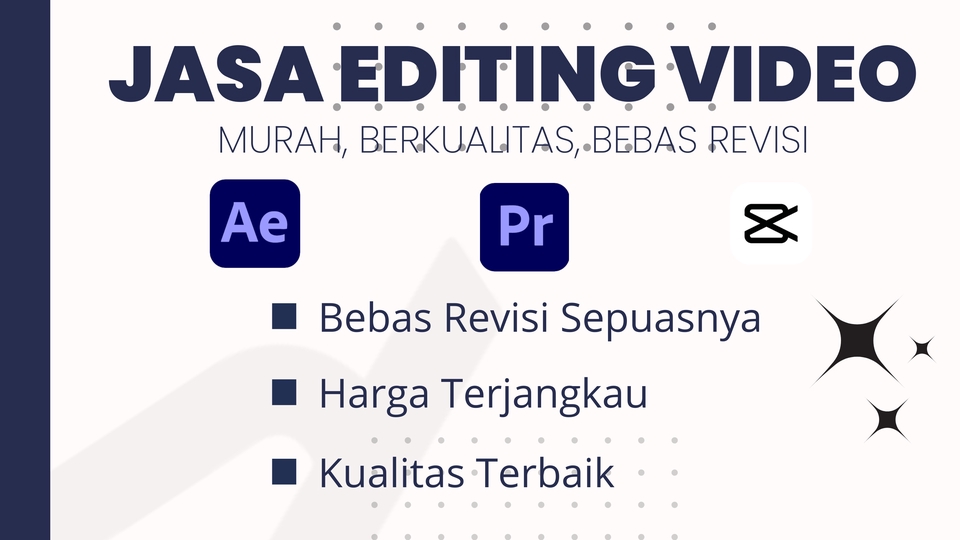 Jasa edit profesional dengan harga terjangkau. BEBAS REVISI!