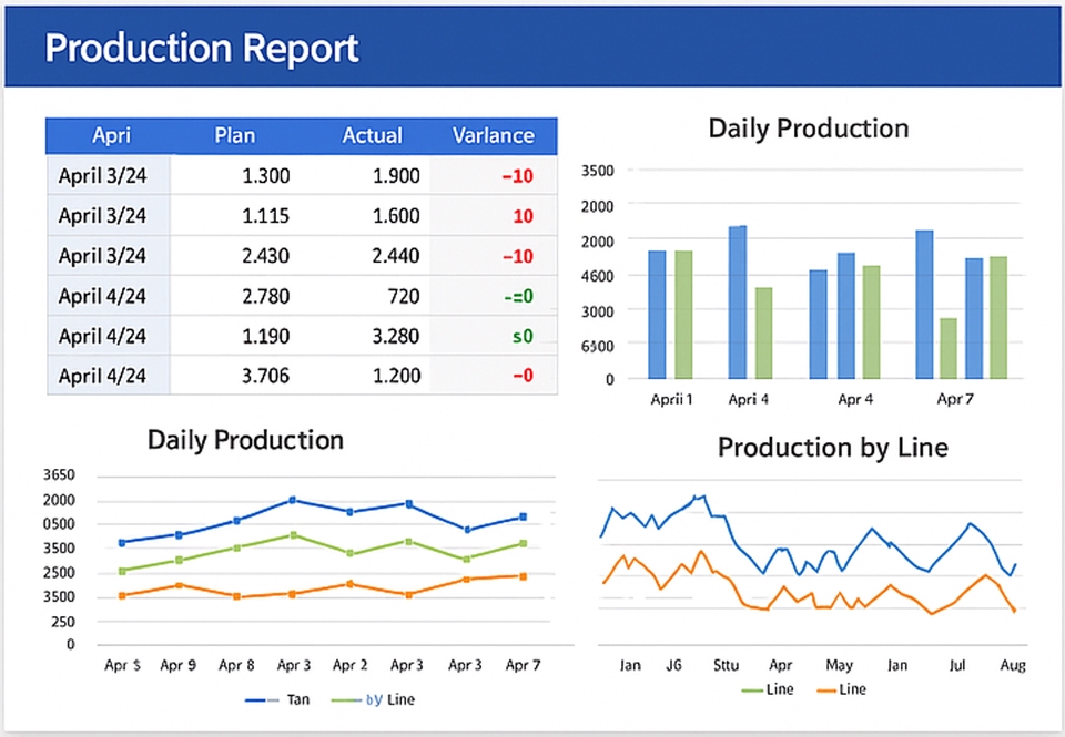 Buat Laporan & Analisis Data Produksi Excel Profesional