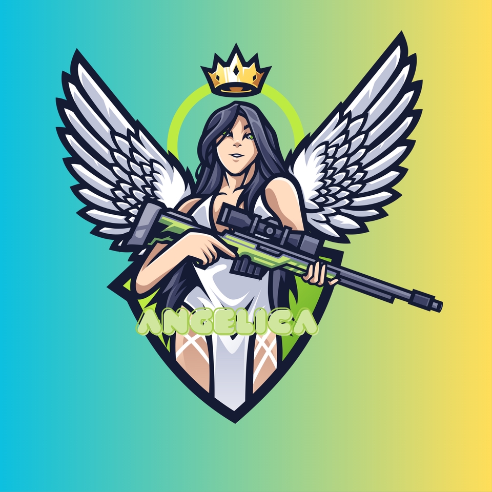 Desain logo maskot untuk makanan dan minuman, dan logo e-sport