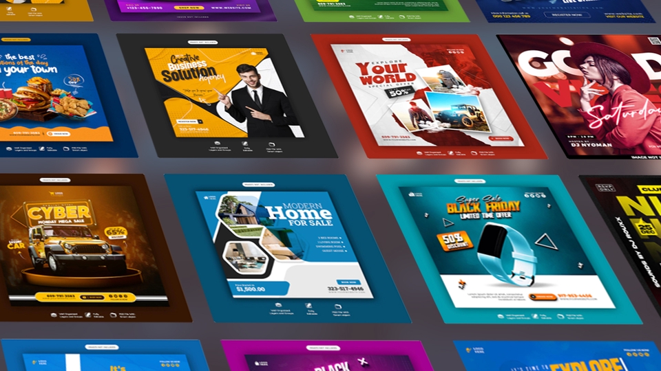 Design web banner, ads banner dan sosial media content