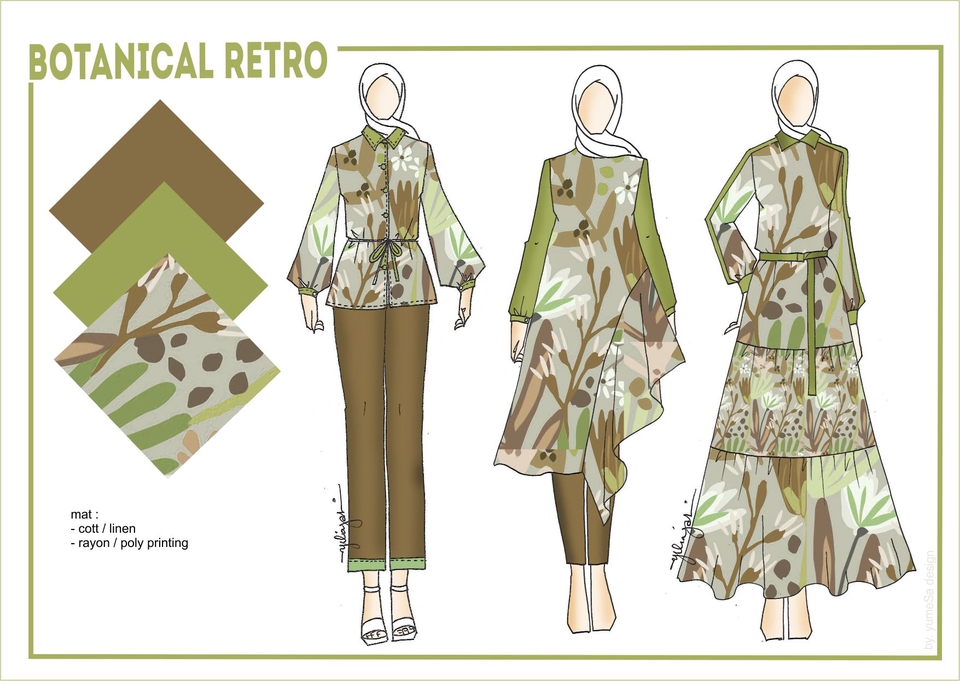 Fashion Design (Busana) dan Desain Motif (baju & kerudung)
