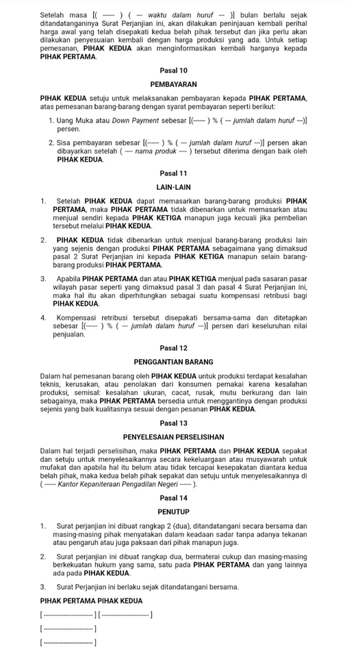 Perancangan Dokumen Legal