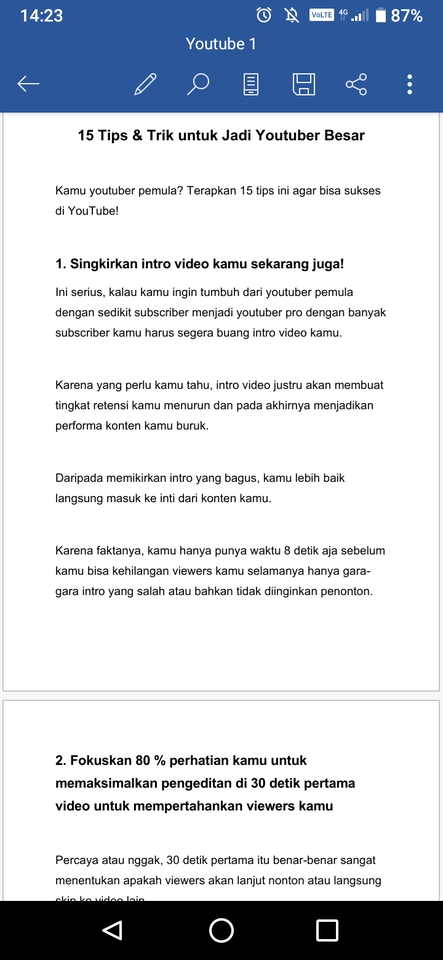 Naskah Voice Over Konten YouTube dan TikTok