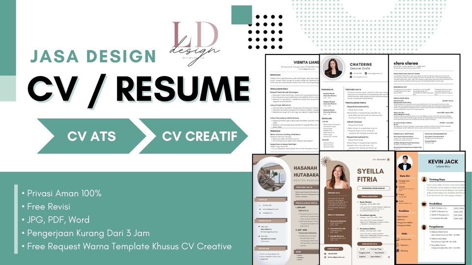JASA PEMBUATAN CV/RESUME ATS & CREATIVE