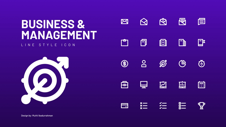 Desain Ikon Line Style untuk Aplikasi, Presentasi dan Infografis