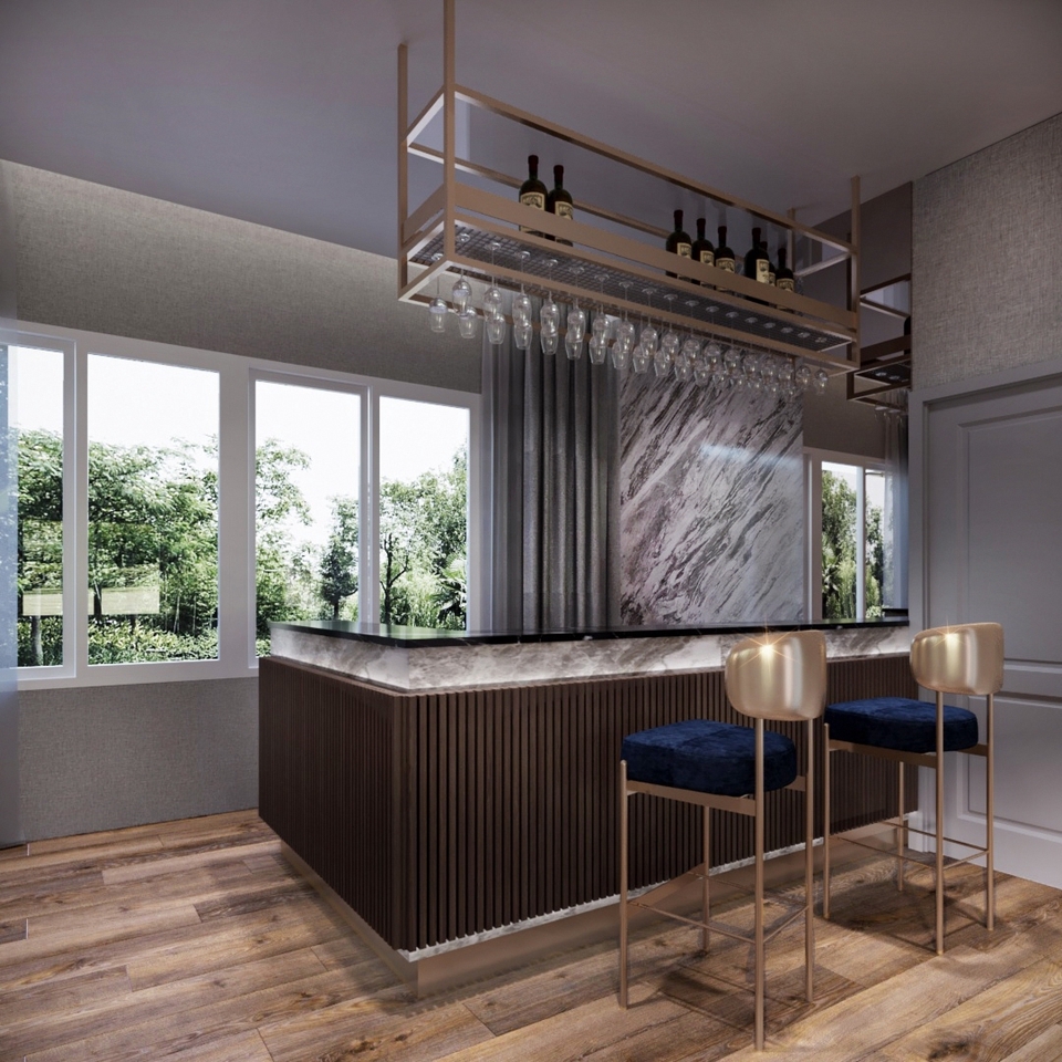 Interior Design // 3D Render Perspective , 2D Drawing