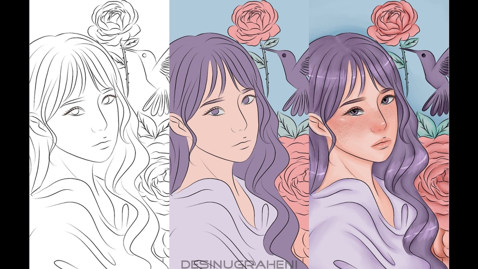 Digital Illustration In 3 Styles