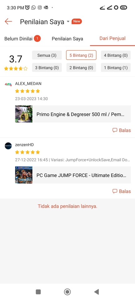JASA ULASAN/REVIEW POSITIF - MARKET PLACE SHOPPE, TOKOPEDIA, LAZADA