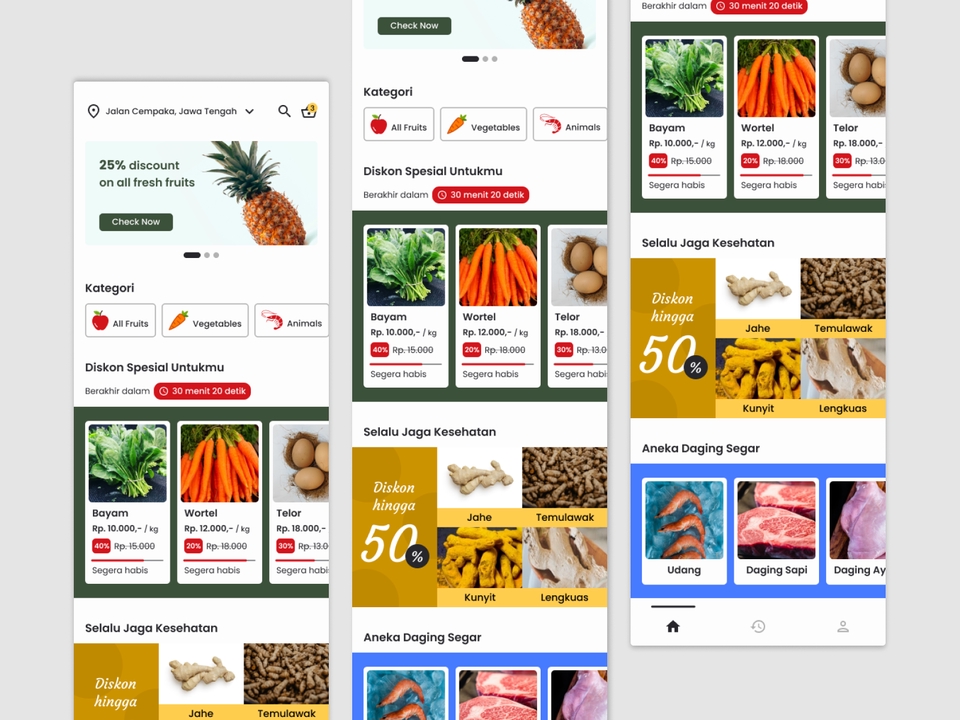 Mobile App (Convert Figma Ke React Native) + Integrasi API