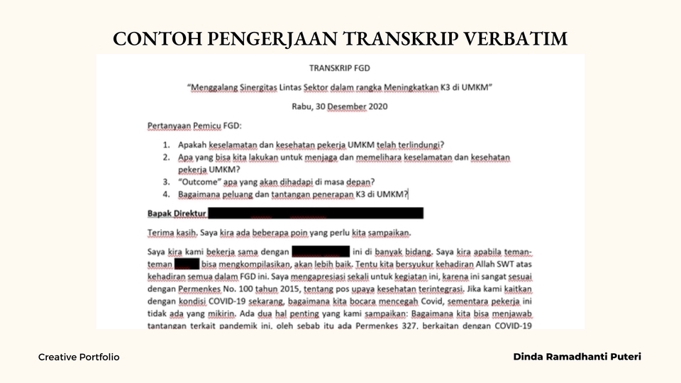 Transkrip Verbatim Audio/Video To Text