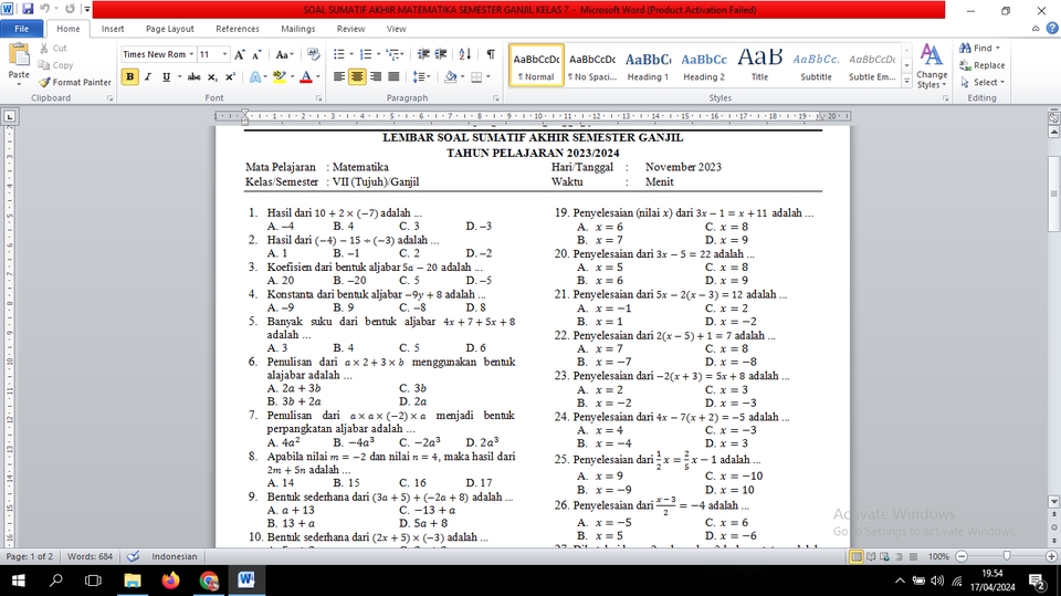 Jasa Pengetikan Dokumen