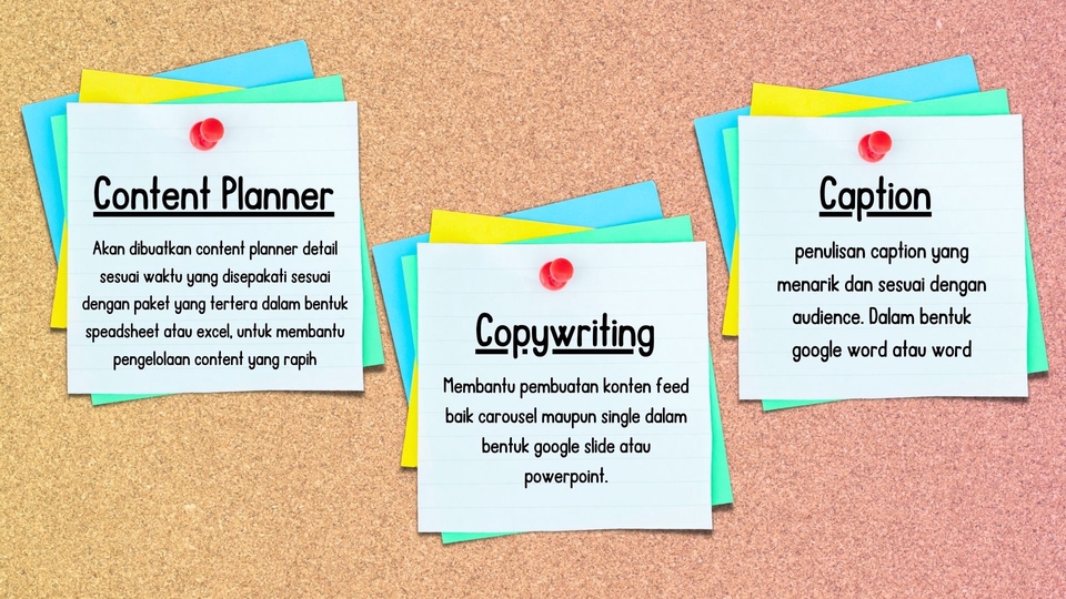 Jasa Copywriting content, caption instagram dan content planner untuk social media