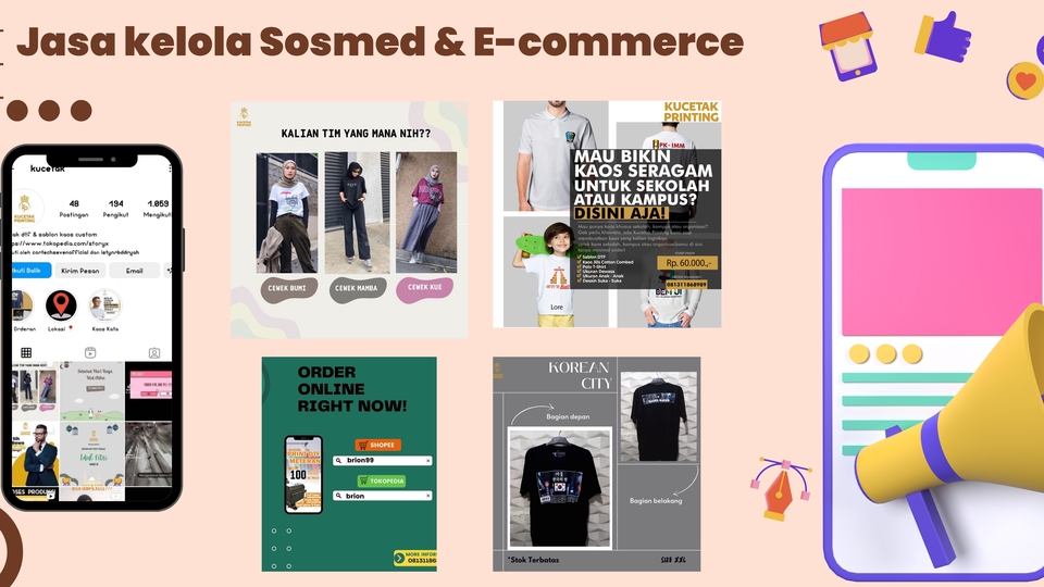 Jasa kelola SOSMED & E-Commerce