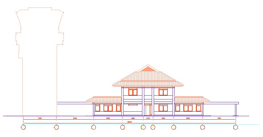 AUTOCAD - DENAH RENCANA ATAP RABUNG 1