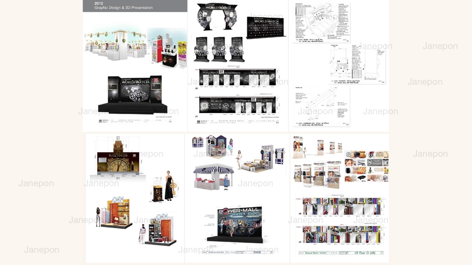 ออกแบบโครงสร้าง3DภาพขายPerspectiveของevent,booth,display