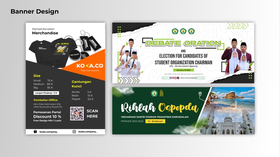 Desain Flyer, Banner, Brosur, Kartu Nama, dll