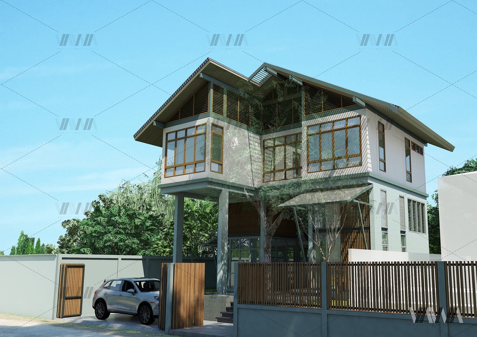 รับทำโมเดลสถาปัตยกรรม 3D ด้วย Sketchup ภาพ Perspective และ Animation