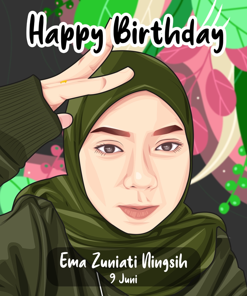 JASA DESAIN ILUSTRASI VEKTOR PORTRAIT MURAH, UNLIMITIED REVISI, GASAMPE ...