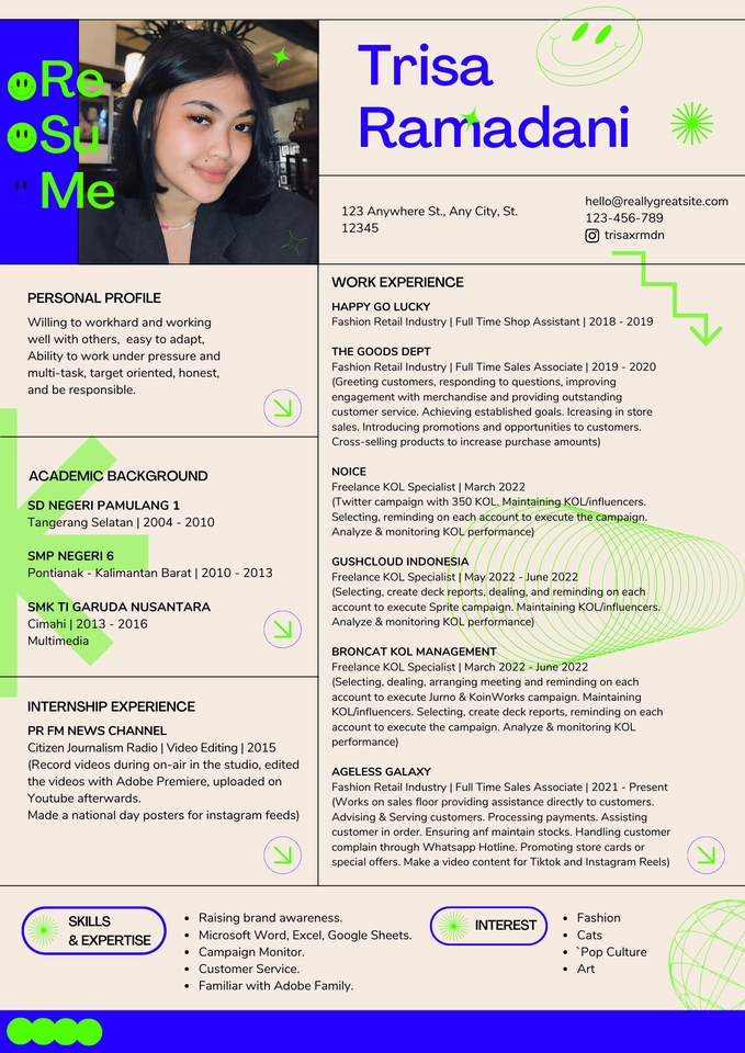 Jasa Desain Resume/CV jadi 1 hari