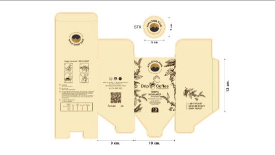 Drip coffee box packaging