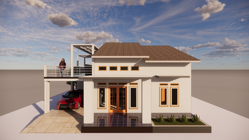 Design Arsitektur 3D Model Revit