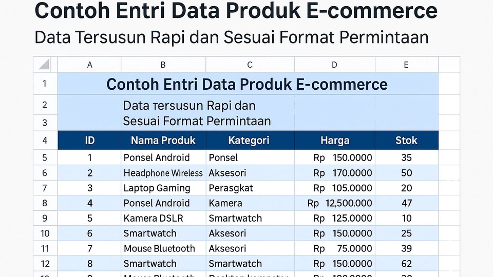 Layanan Entri Data Cepat dan Akurat untuk Excel/Google Sheets