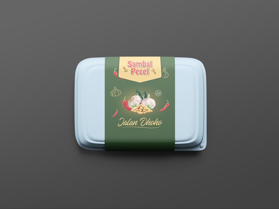 Desain Label/ Stiker Makanan Kekinian