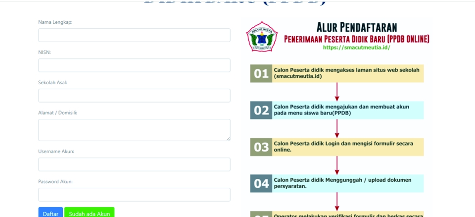 Pembuatan Website Profil dan Sistem Penerimaan Siswa Baru (PPDB) untuk ...