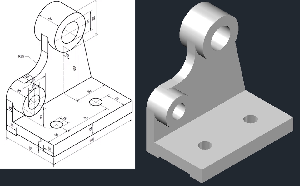 CAD 3D Mechanical Part Murah