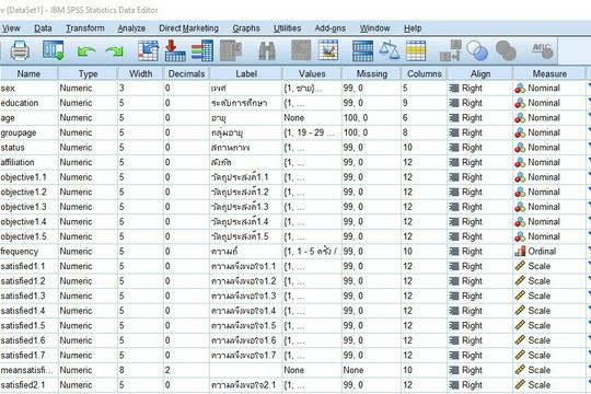 ทำ SPSS วิเคราะห์ข้อมูลจากแบบสอบถาม