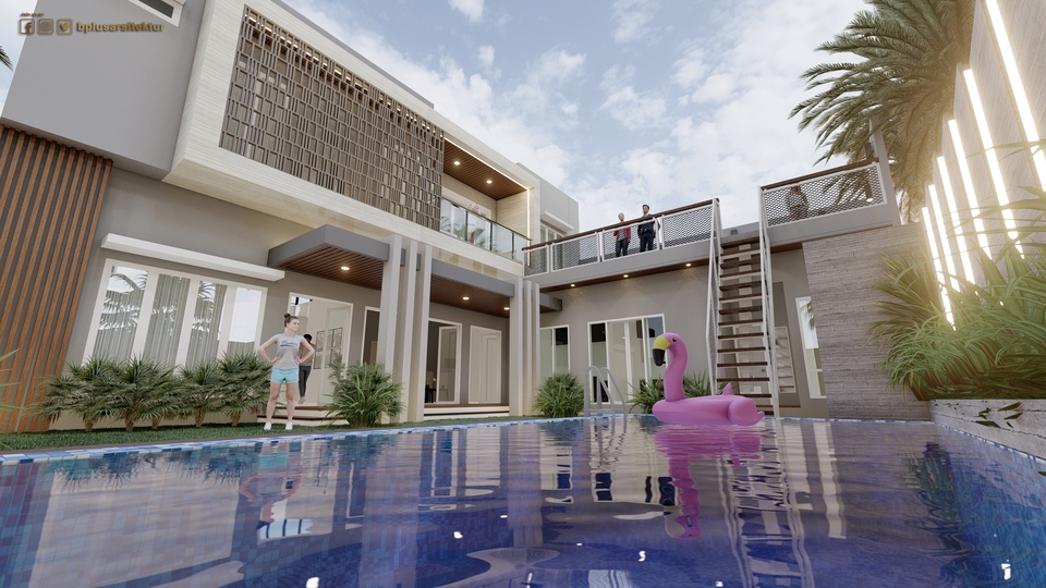 3D Video Animasi (Exterior) Rumah, Ruko, Perumahan, Sekolahan dll