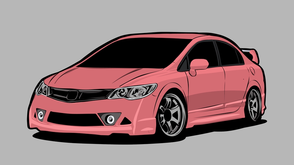 Ilustrasi desain mobil