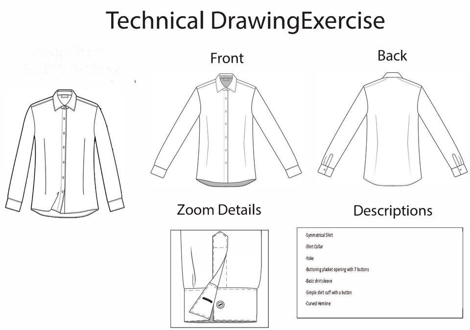 fashion design, technical drawing, fashion illustration