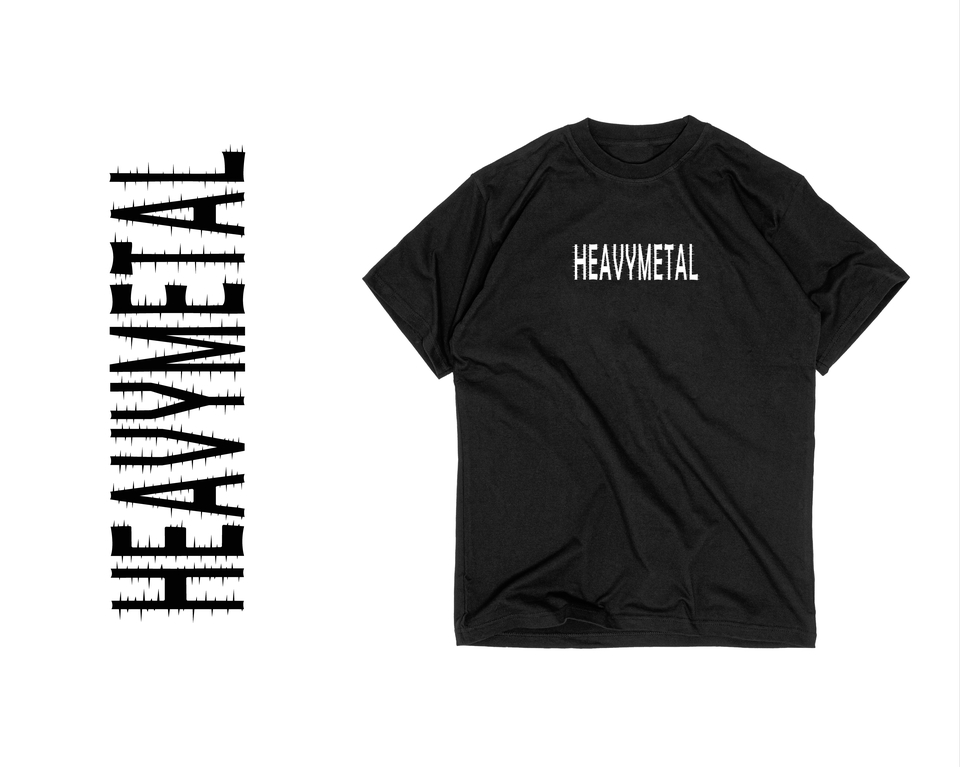 Desain baju typography metal