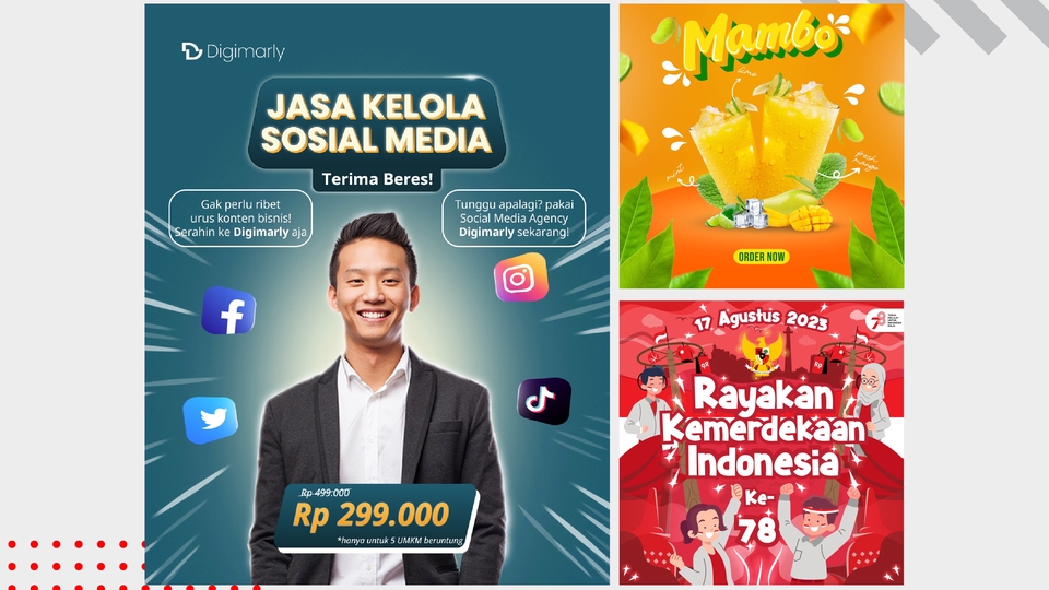 POSTER FEED IKLAN SOCIAL MEDIA UNTUK UMKM, KOMUNITAS, PERUSAHAAN