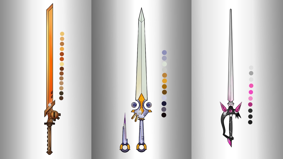 Illustrasi Desain Pedang Weapon