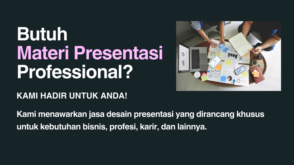 Jasa Desain PRESENTASI 1 Hari Jadi