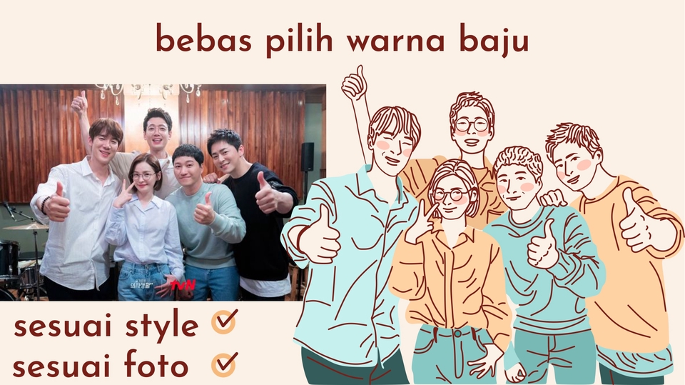 Jasa Edit Vector Line Art Lucu Full Body