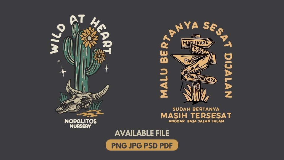 Membuat ilustrasi desain pakaian kaos retro vintage