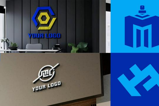 DESAIN LOGO MODERN DAN MINIMALIS - FREE MOCKUP