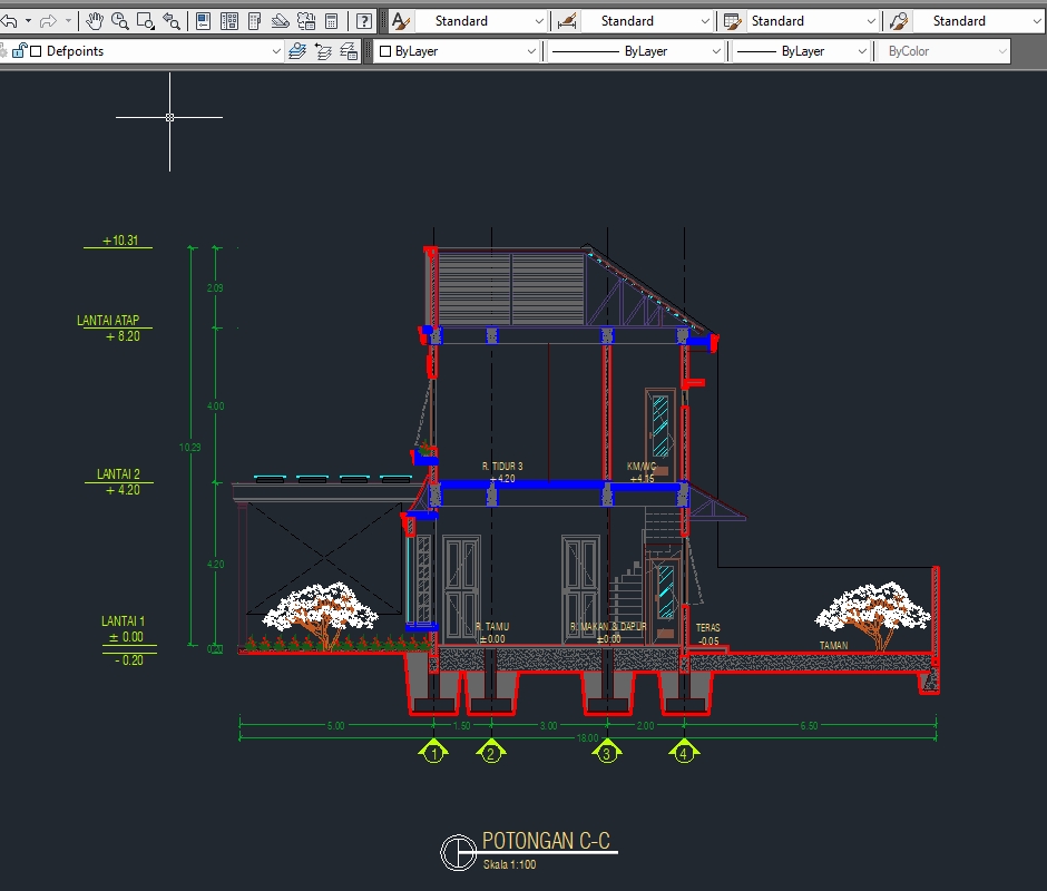 GAMBAR KERJA AUTOCAD, IMB SELESAI 1-2 HARI