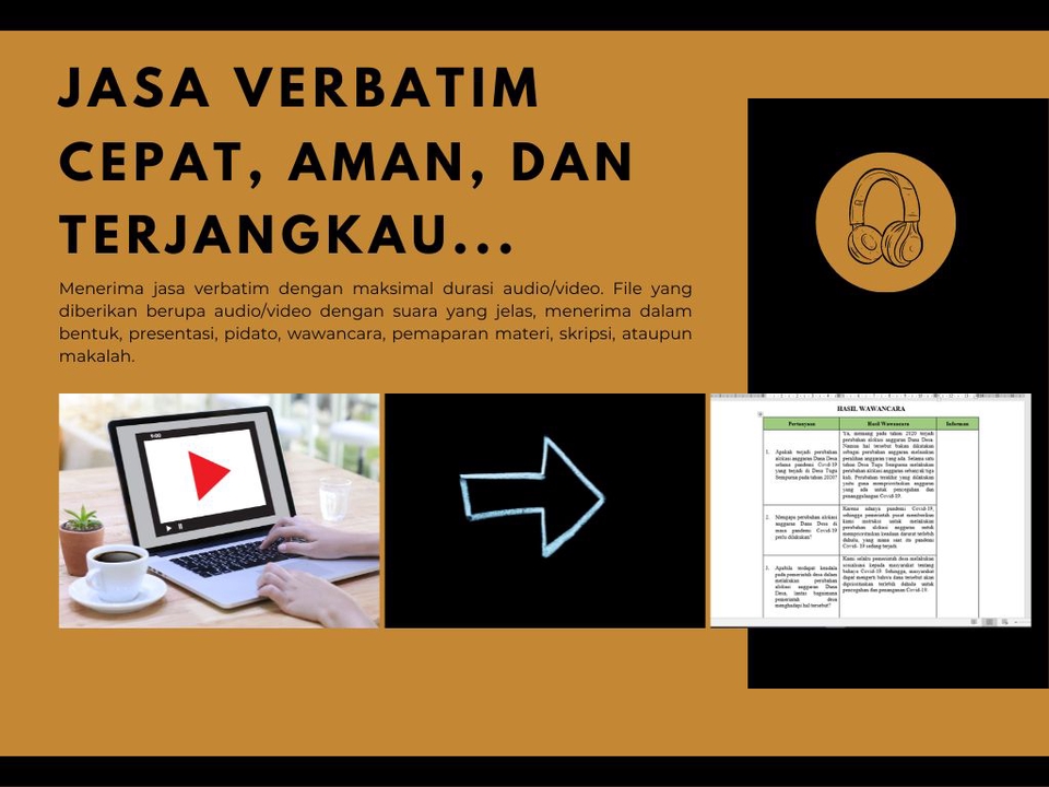 JASA VERBATIM TRANSKIP VIDEO/AUDIO TO TEXT
