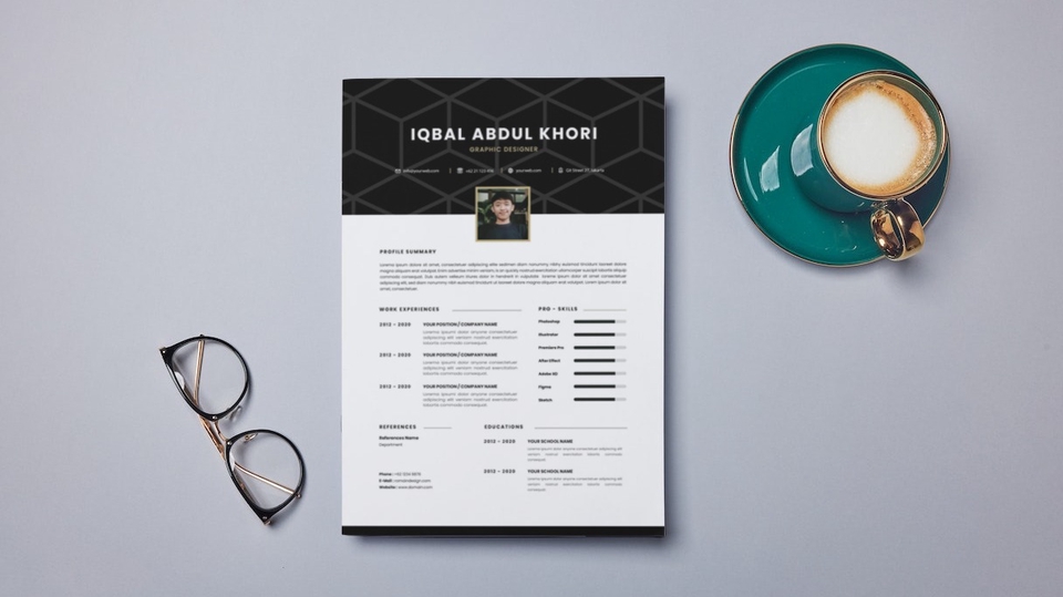 Design CV / Resume Professional Modern (1 Hari Jadi)