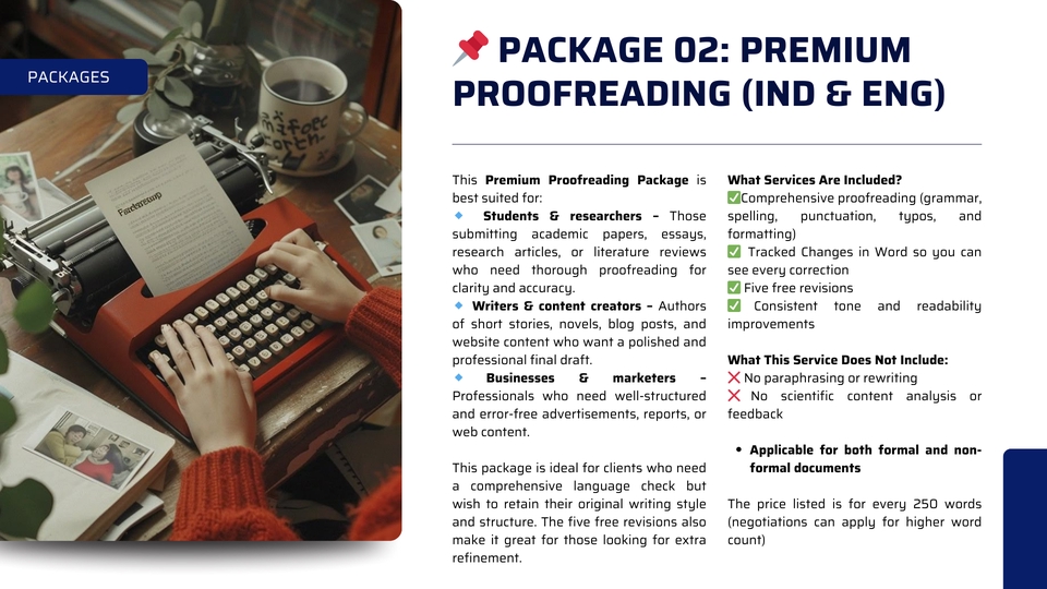 Jasa Editing Tulisan (Proofreading, Paraphrase, Sinopsis/Summary)